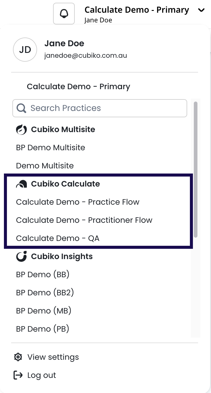 Logging into Calculate